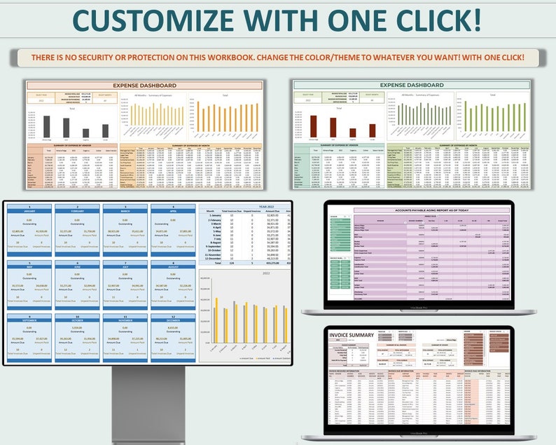 Payable Tracker Business Payment Expense Allocation Manager Excel ...