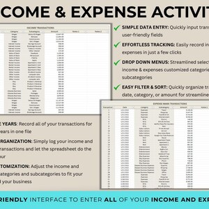 Income Expense Google Sheet Small Business Tracker Monthly Expense ...