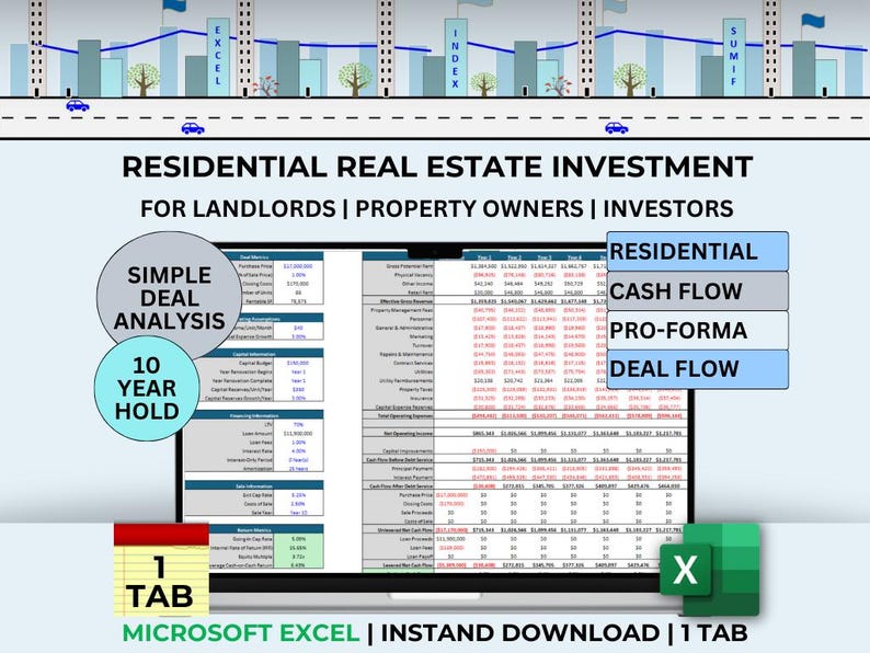 Real Estate Property Template Excel Investment Real Estate Lead ...