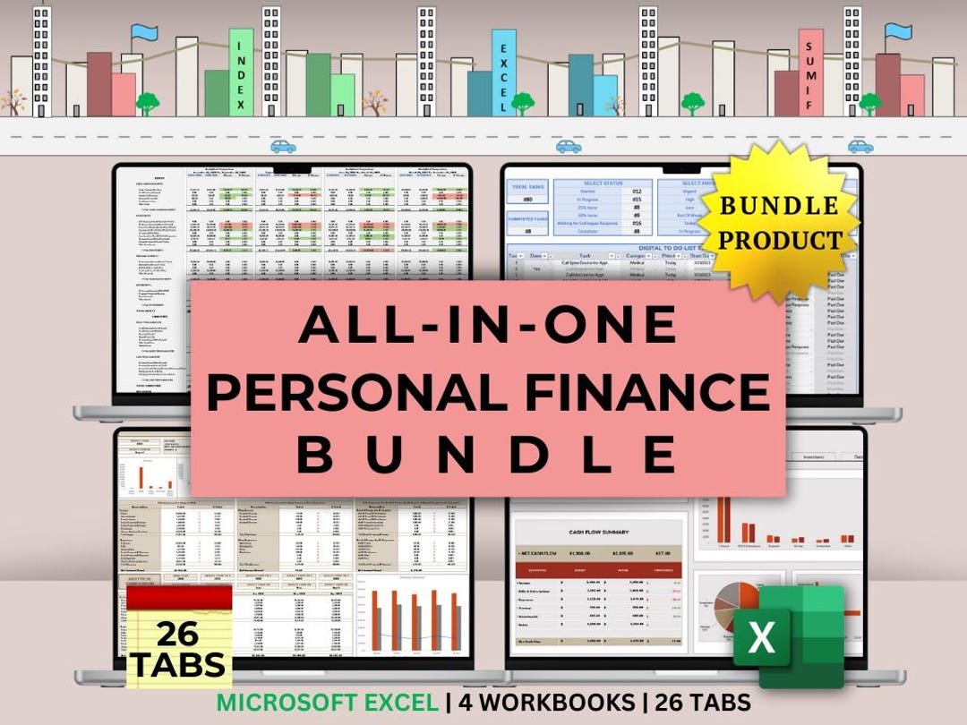 Personal Finance Template Excel Income Expense Spreadsheet Family ...