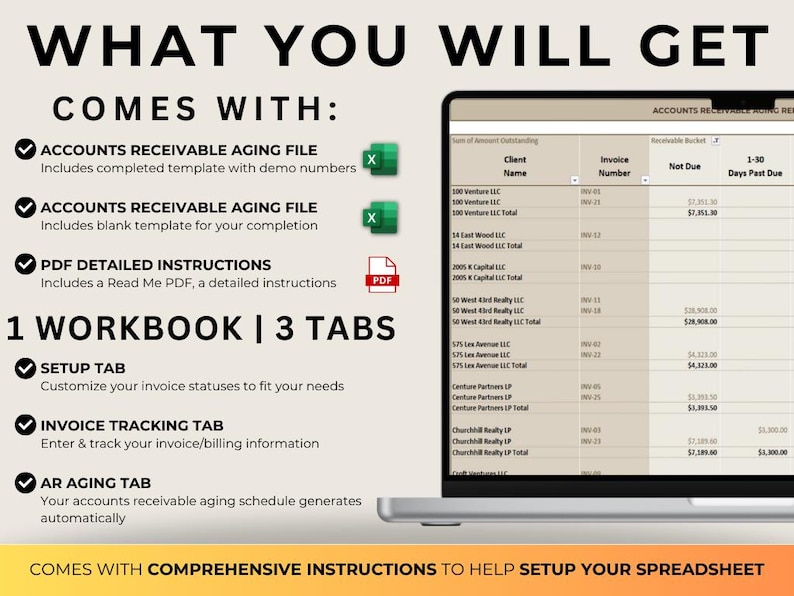 Accounts Receivable Aging Report Dashboard Excel Tracker Accounts ...