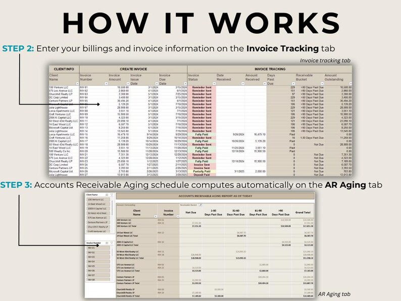 Accounts Receivable Aging Report Dashboard Excel Tracker Accounts ...