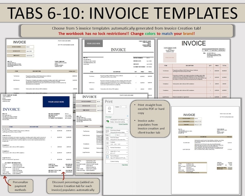 Excel Receivables, Invoicing, & Billing Management, Invoice Tracker ...