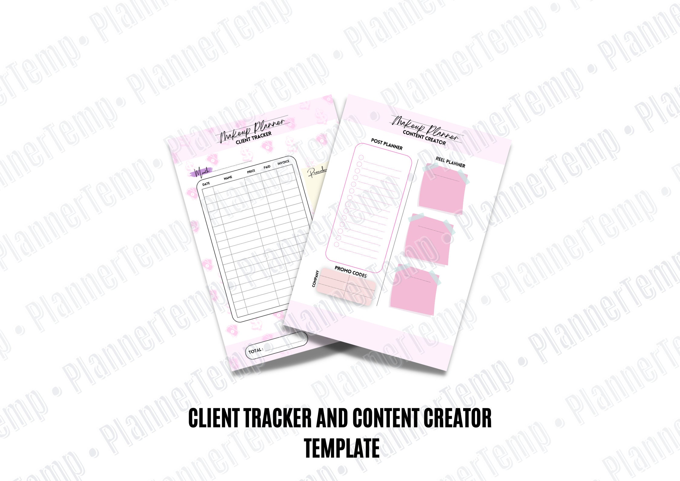Makeup Artist Planner Template - Looks, Products, Notes, Wishlist ...