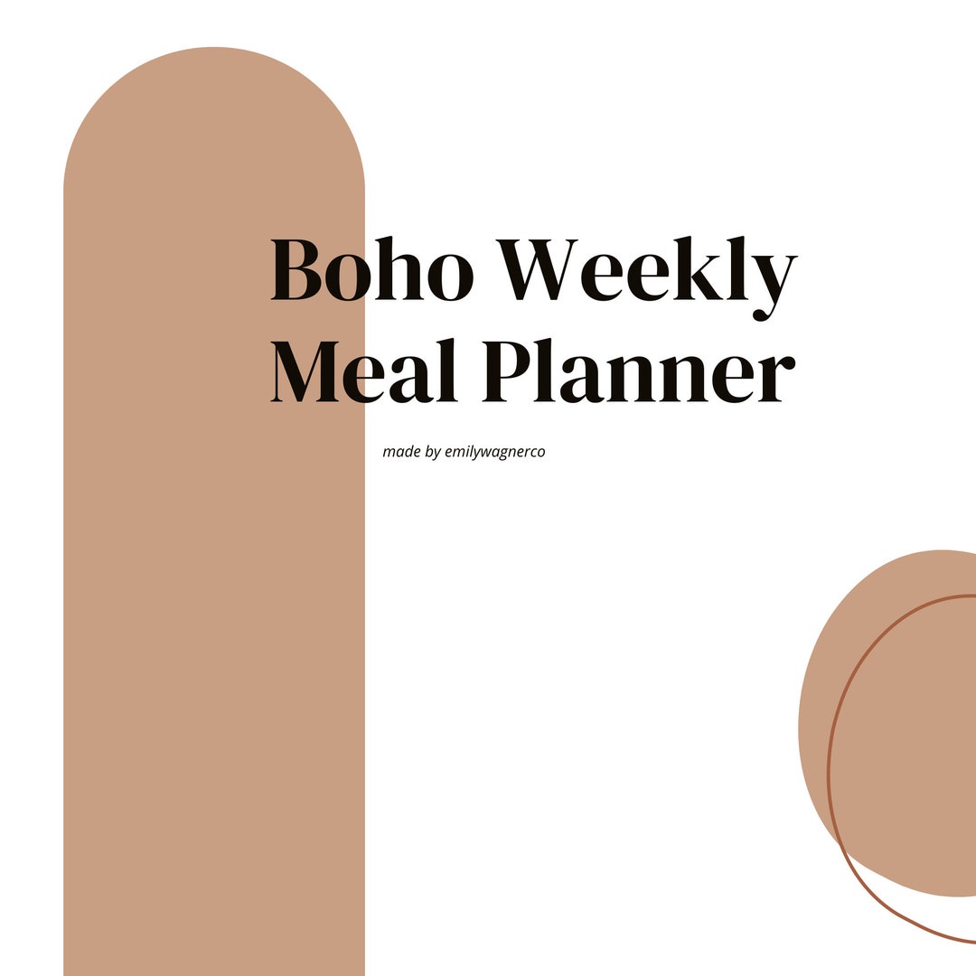 Boho Weekly Meal Planner - Etsy