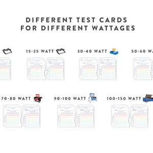 Laser Cutting & Engraving Test Cards, Versions for 5w, 10w, 20w, 40w ...