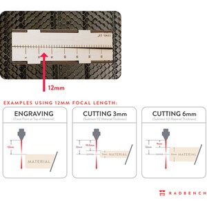 Laser Cutting & Engraving Ramp Test Digital Files, CO2 Lens Focal Depth ...