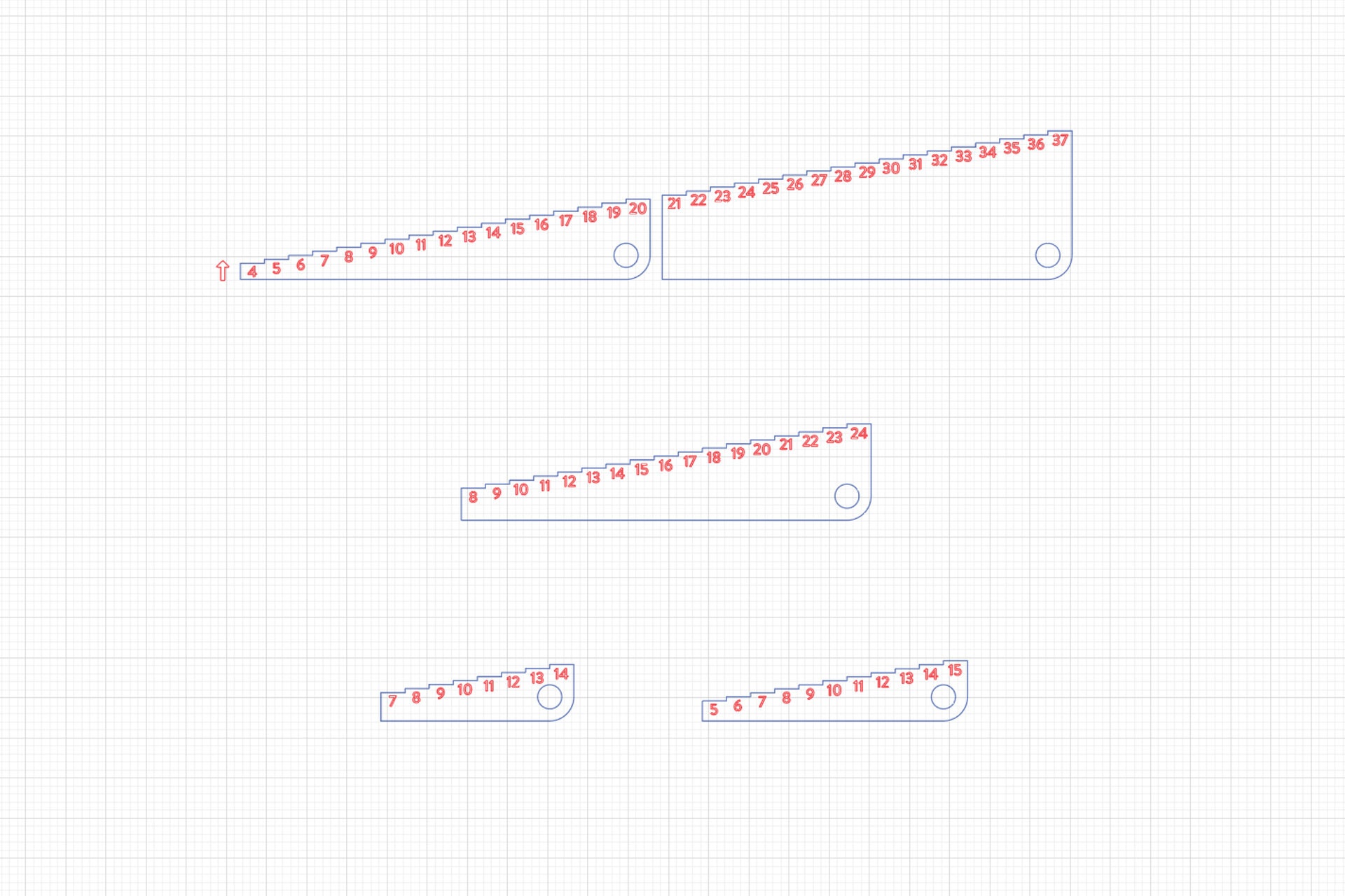 CO2 Laser Cutting & Engraving Focal Depth Step Gauge, Laser Focus Test ...