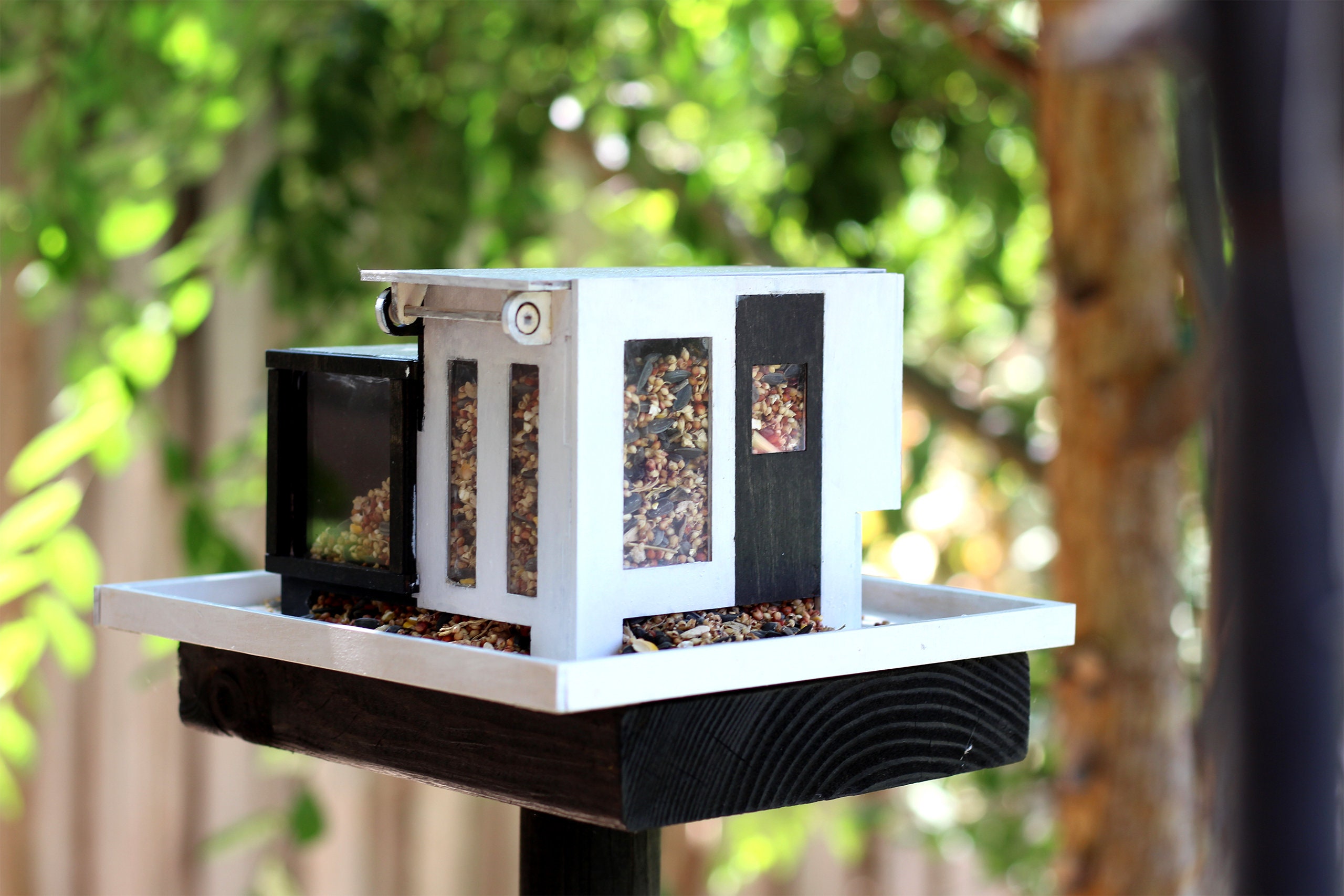 Modern Style Bird Feeder - DIY Laser Cutting Files - SVG, Ai, DXF - 2 ...