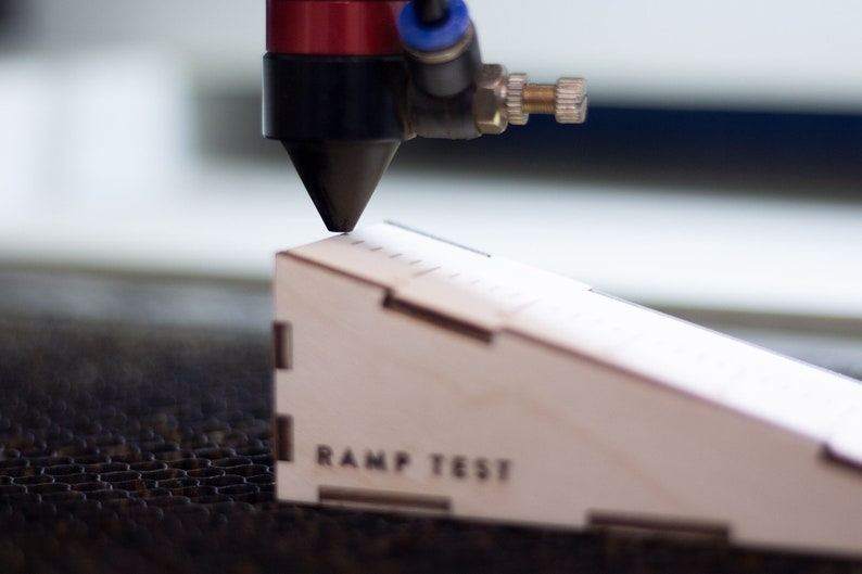 Laser Cutting & Engraving Ramp Test Digital Files, CO2 Lens Focal Depth ...