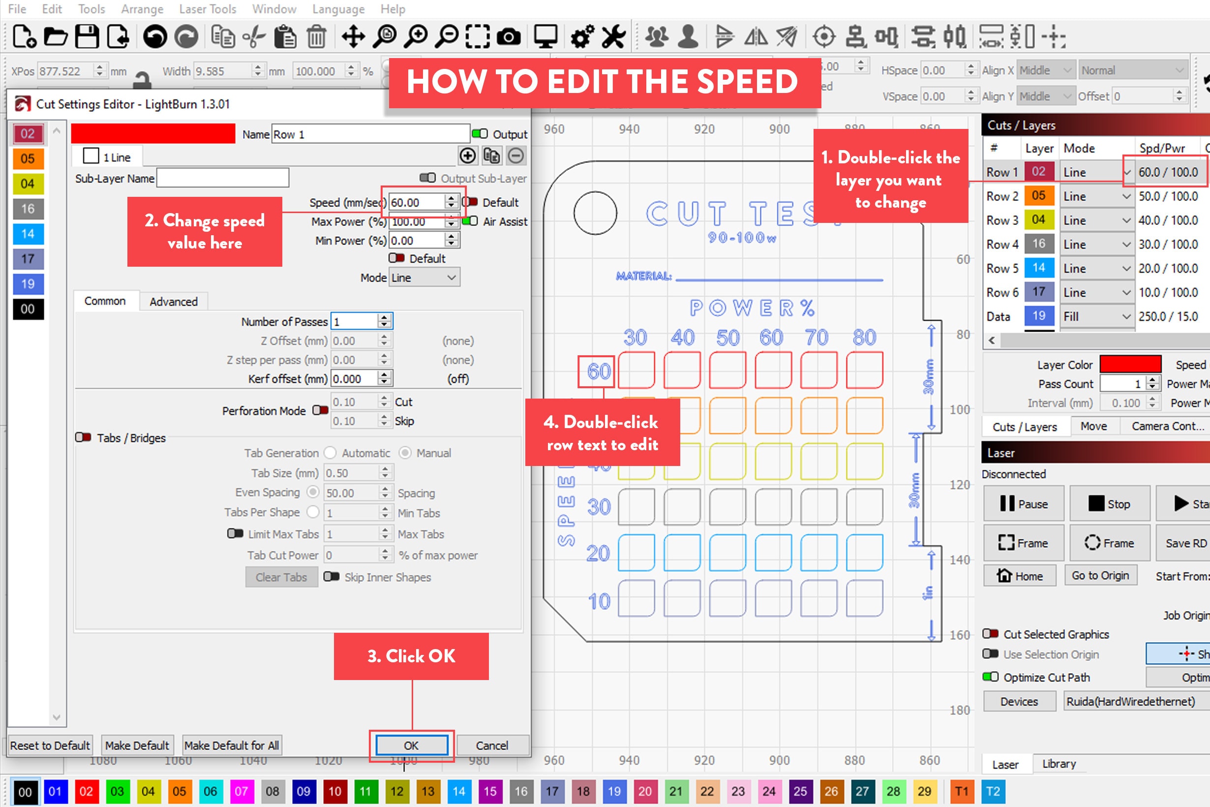 Laser Cutting & Engraving Test Cards Multiple Versions for - Etsy