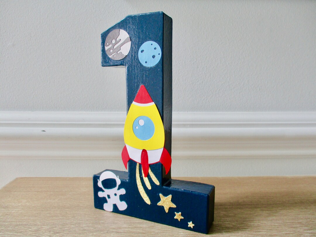 8 In. Spaceship Birthday Photo Prop, Outerspace Birthday, Rocketship ...
