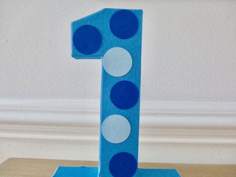 8 In.photo Prop Number 1, First Birthday Centerpiece, Dot Birthday ...