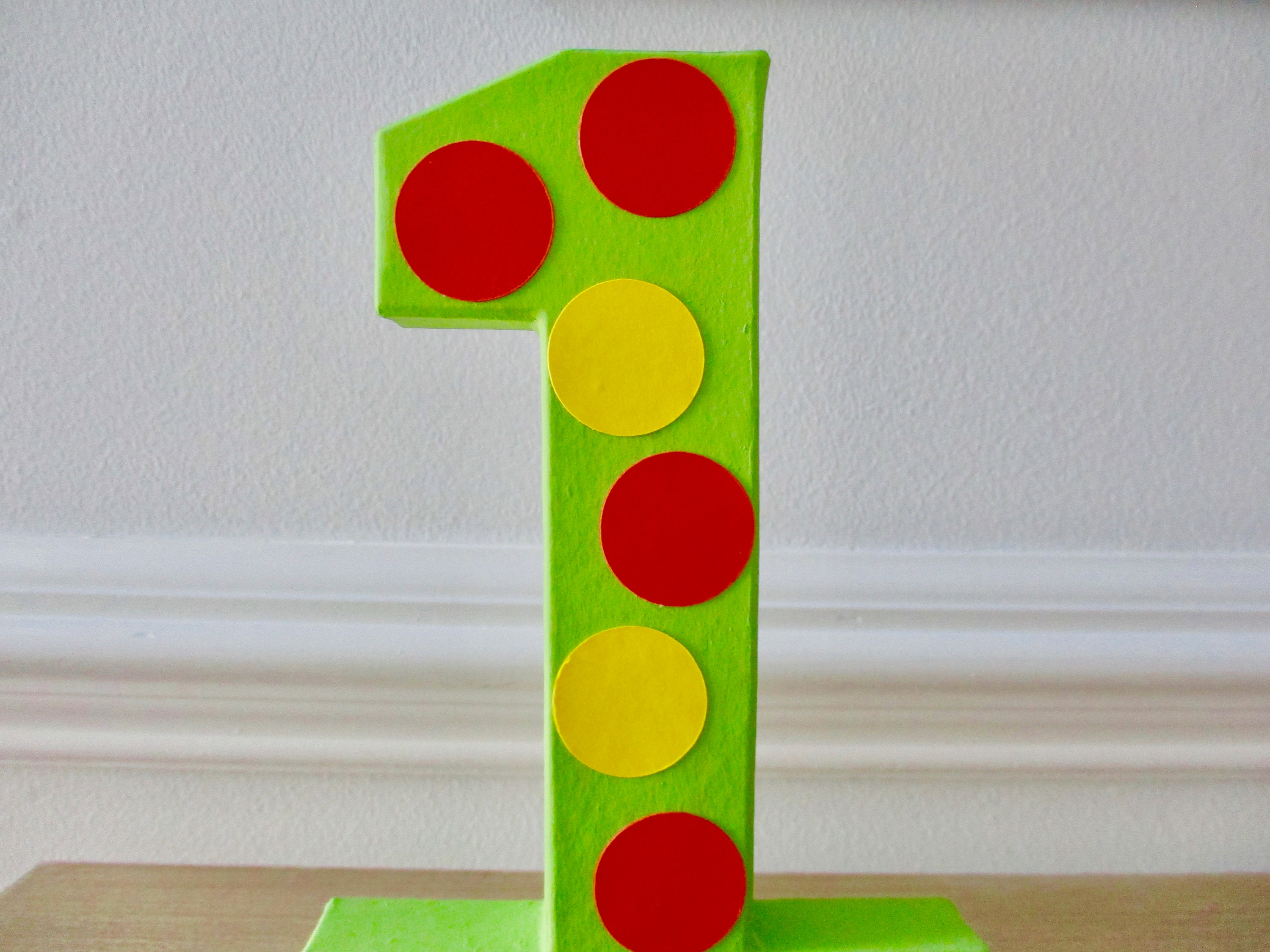8 In.photo Prop Number 1 First Birthday Centerpiece Dot - Etsy