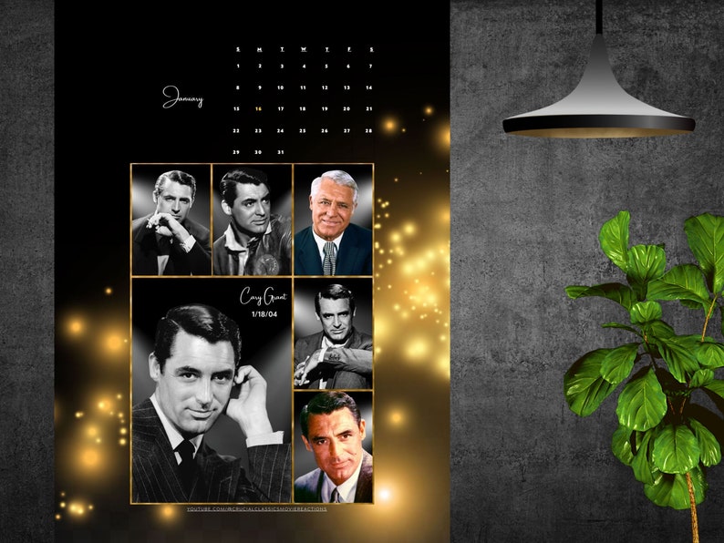 2023 Calendar Classic Movie Stars Digital 8.5 X 11 Size - Etsy