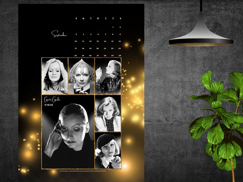 2023 Calendar Classic Movie Stars Digital 8.5 X 11 Size - Etsy
