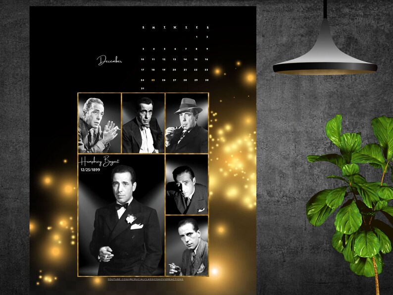 2023 Calendar Classic Movie Stars Digital 8.5 X 11 Size - Etsy