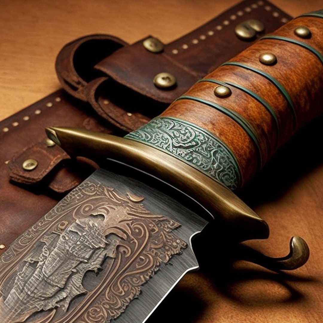 Zombie Cowboy Knife in Leather Sheath 01 -- Curse of the Old West ...