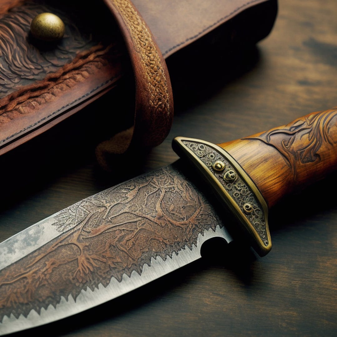 Zombie Cowboy Knife in Leather Sheath 12 -- Curse of the Old West ...
