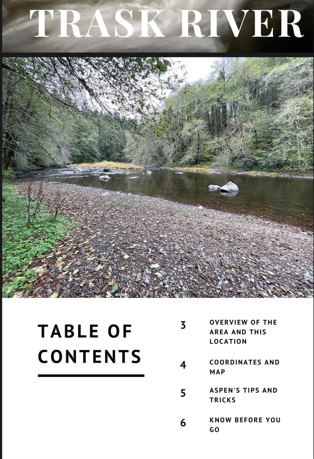 Trask River Campsite Location Guide- Oregon Camping - Etsy