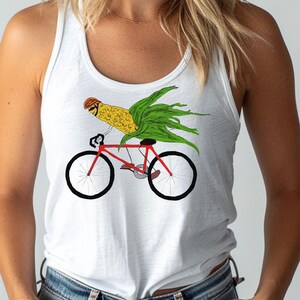 Bicycling Cornstalk Shirt, Cute Cornstalk, Exercising Corn, Exercising ...