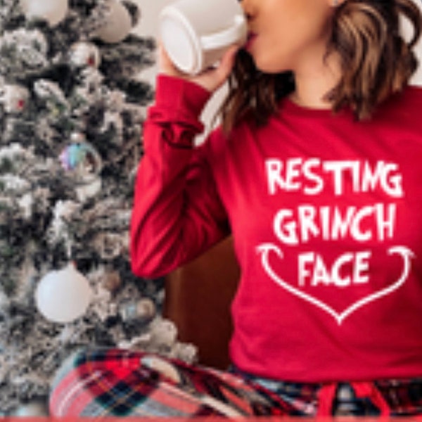 Grinch Face Screen Print - Etsy