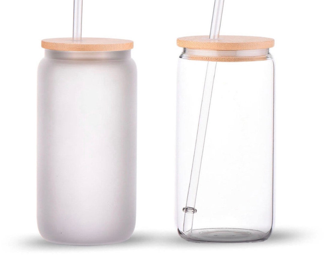 16 Oz Libby Cup Beer Can Glass Libby Jar, Sublimation, Clear and Frosted - Etsy