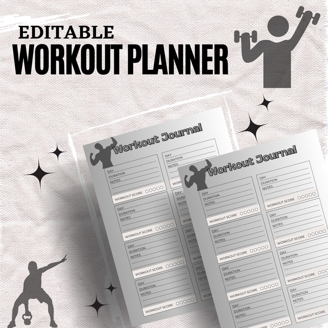 Workout Plan, Gym Planner, Fitness, Training Planner, Monthly Workout ... Workout Plan, Gym Planner, Fitness, Training Planner, Monthly Workout ...