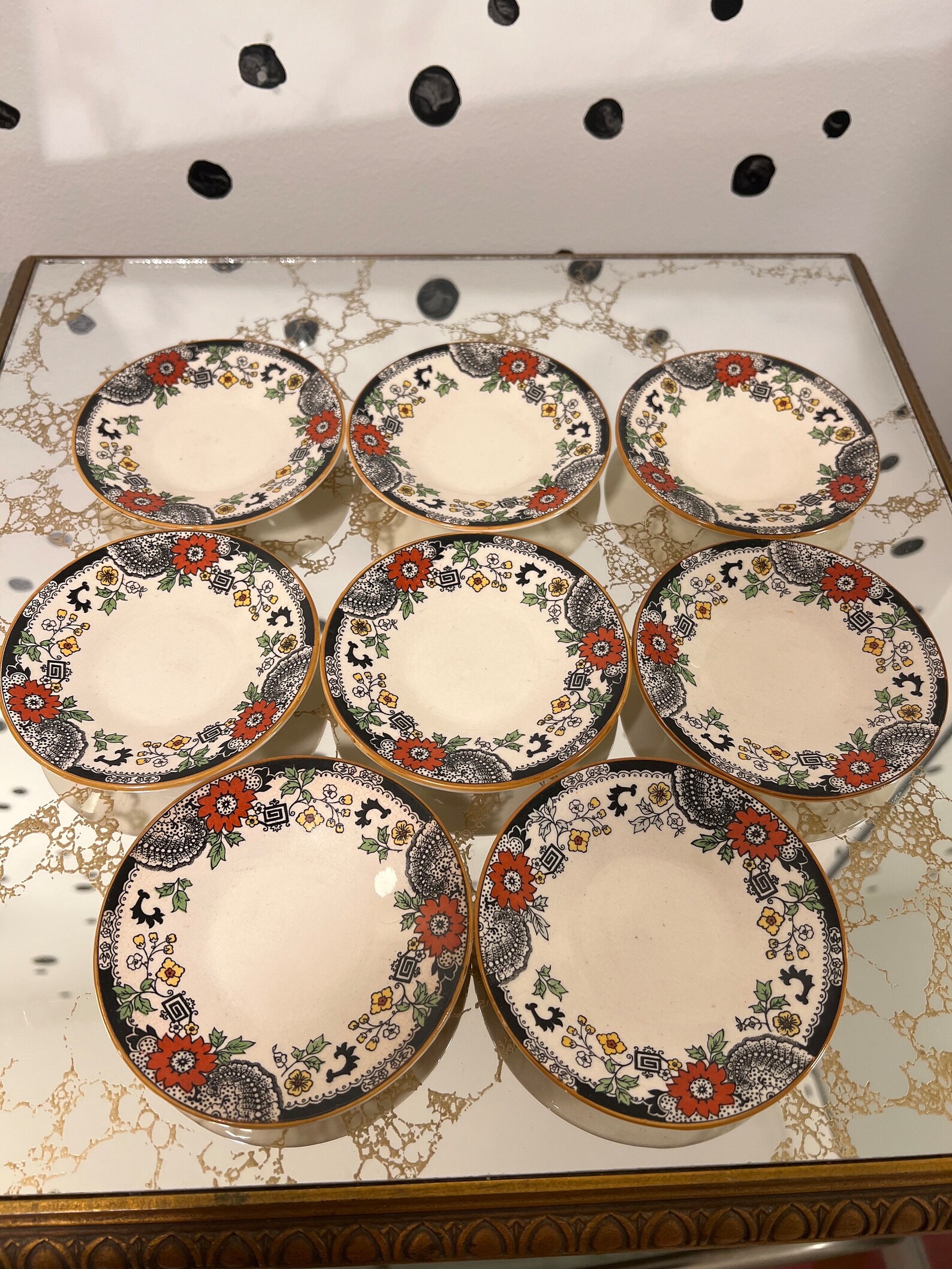 Vintage Sandland Ware Demitasse 21 Piece Set With Jam or Preserve Pots ...
