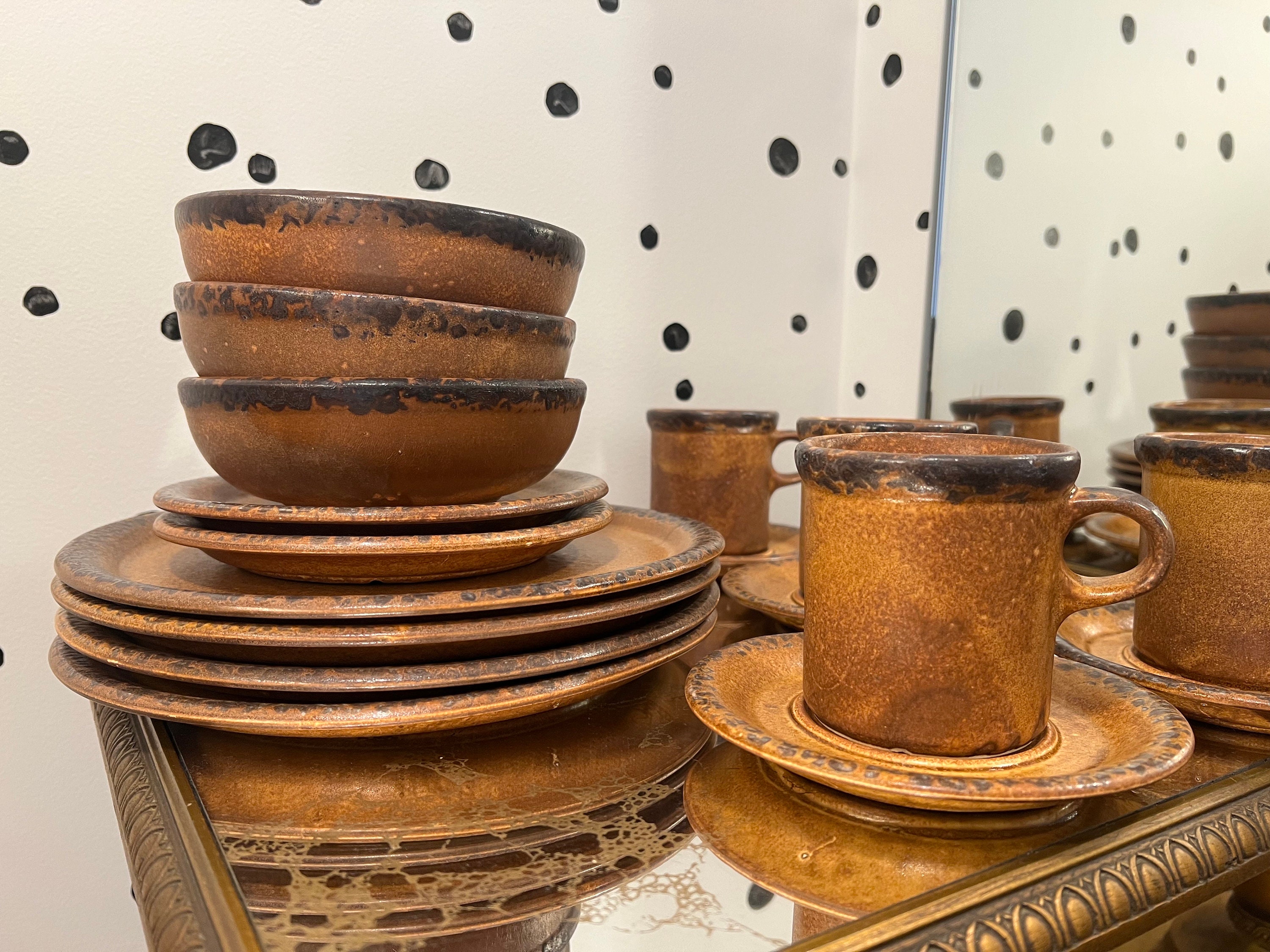 1970s Mccoy Pottery Canyon Mesa Dish Ware Set Mccoy Dinnerware Dinner ...