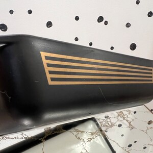 Vintage Rare Pyrex Musical Staff Space Saver / Black and Gold Pyrex ...