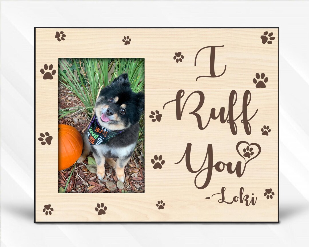 Personalized Offset Picture Frame, Custom Dog Gifts, Dog Parent Gifts ...