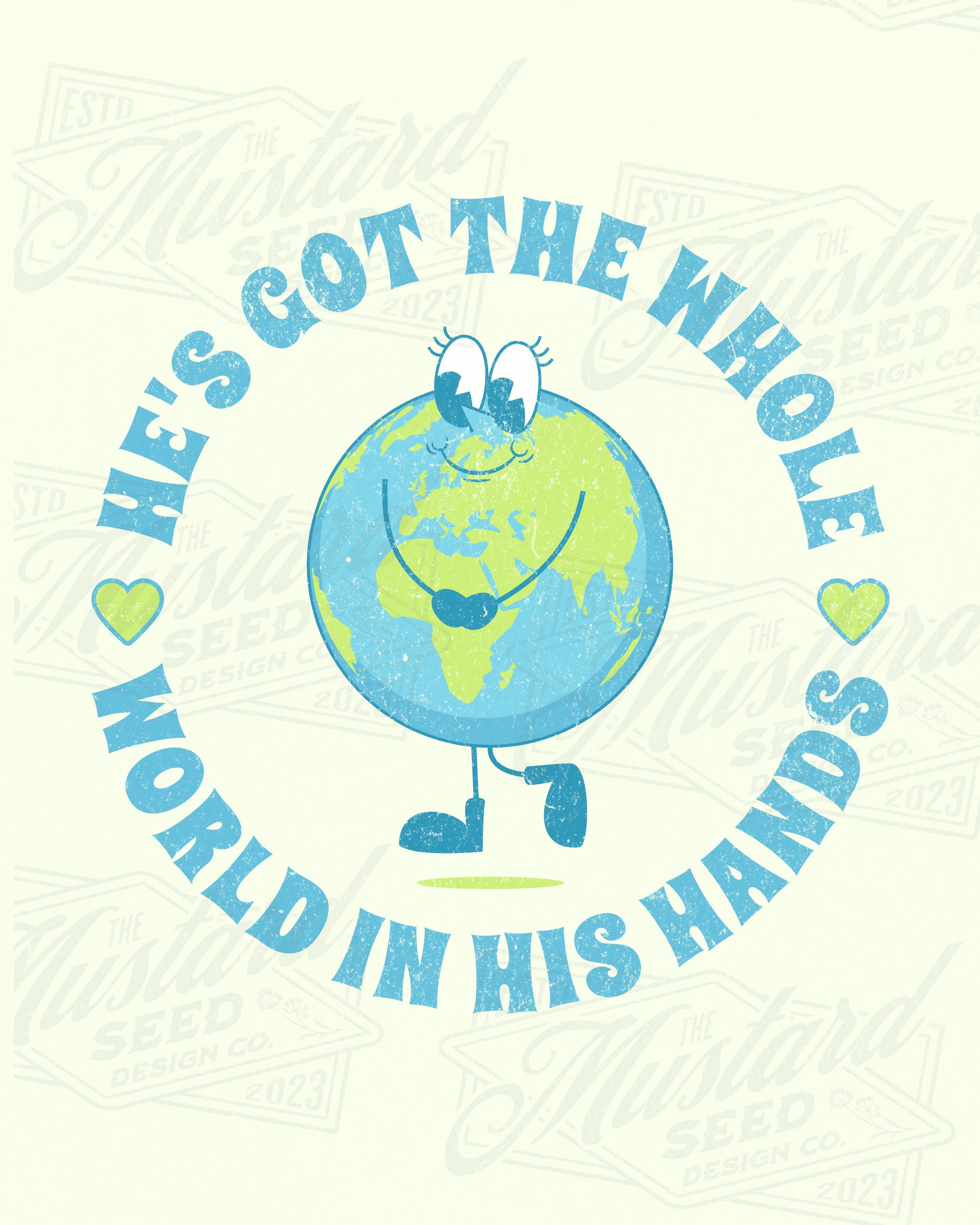 Christian Png He's Got the Whole World in His Hands Transfer File Retro ...