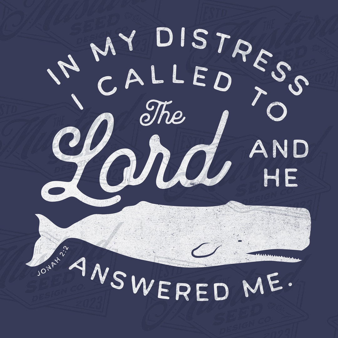 Christian Png Jonah 2:2 Whale Christian Sublimation Tshirt Design Digital Download Vintage ...