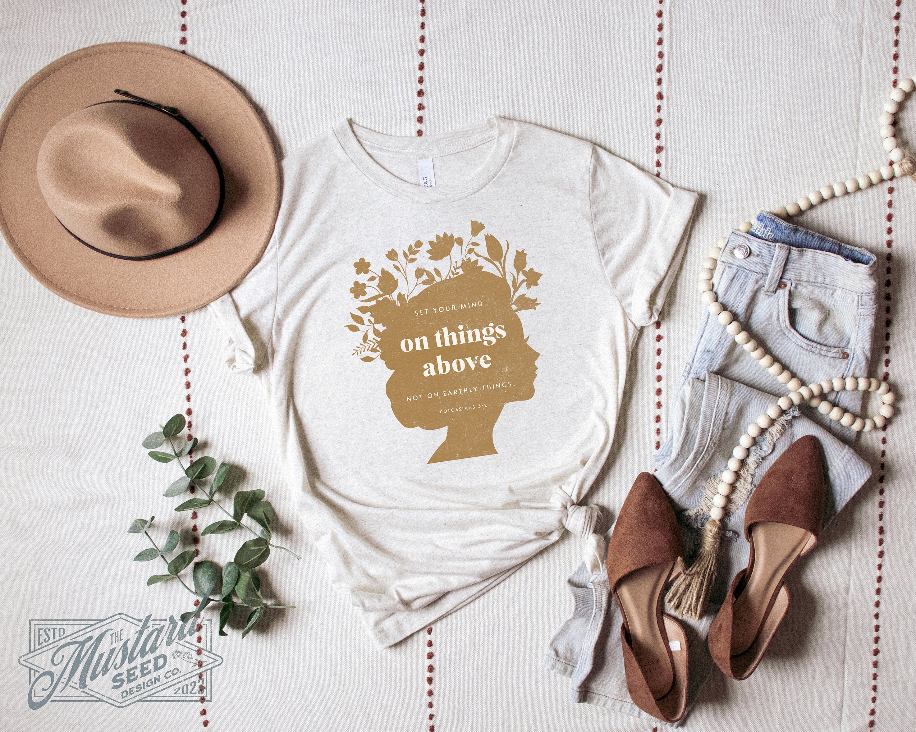 Set Your Mind on Things Above Sublimation PNG Tshirt Design Digital Download Vintage Christian ...