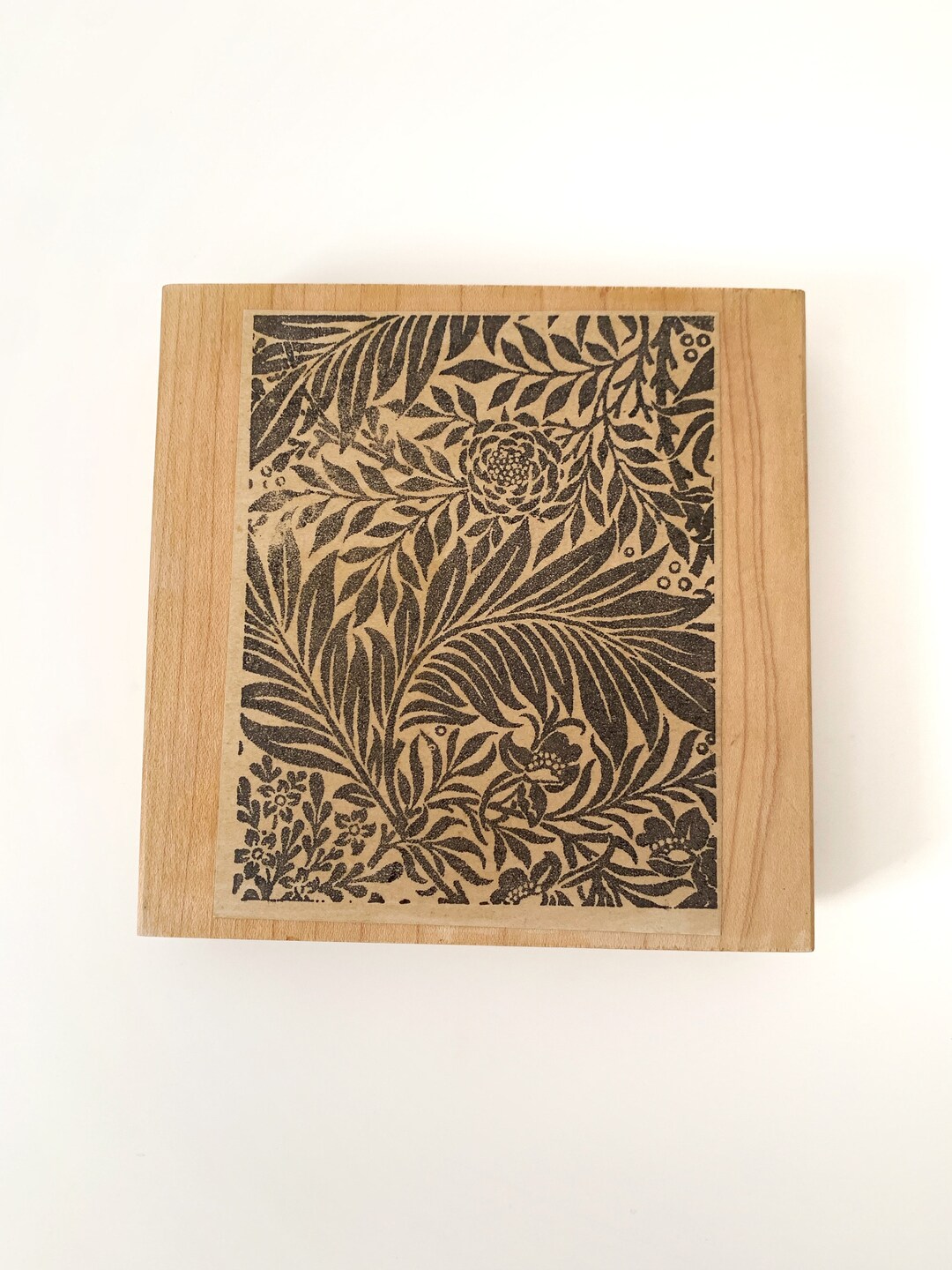 Leaves and Roses Wooden Stamp | Nature Stamps | Scrapbooking | Arts ...