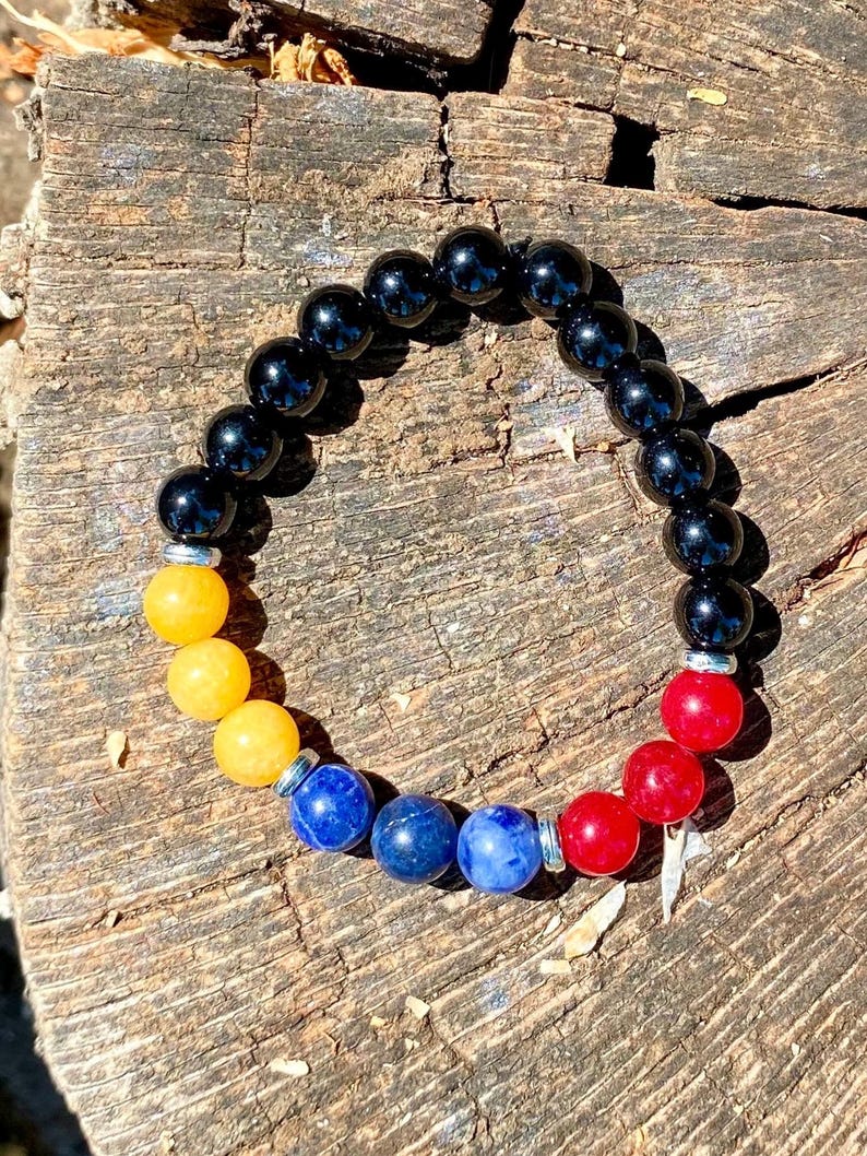 Natural Stone & Gemstone Bead Bracelet – Earthy Boho Accessory ...