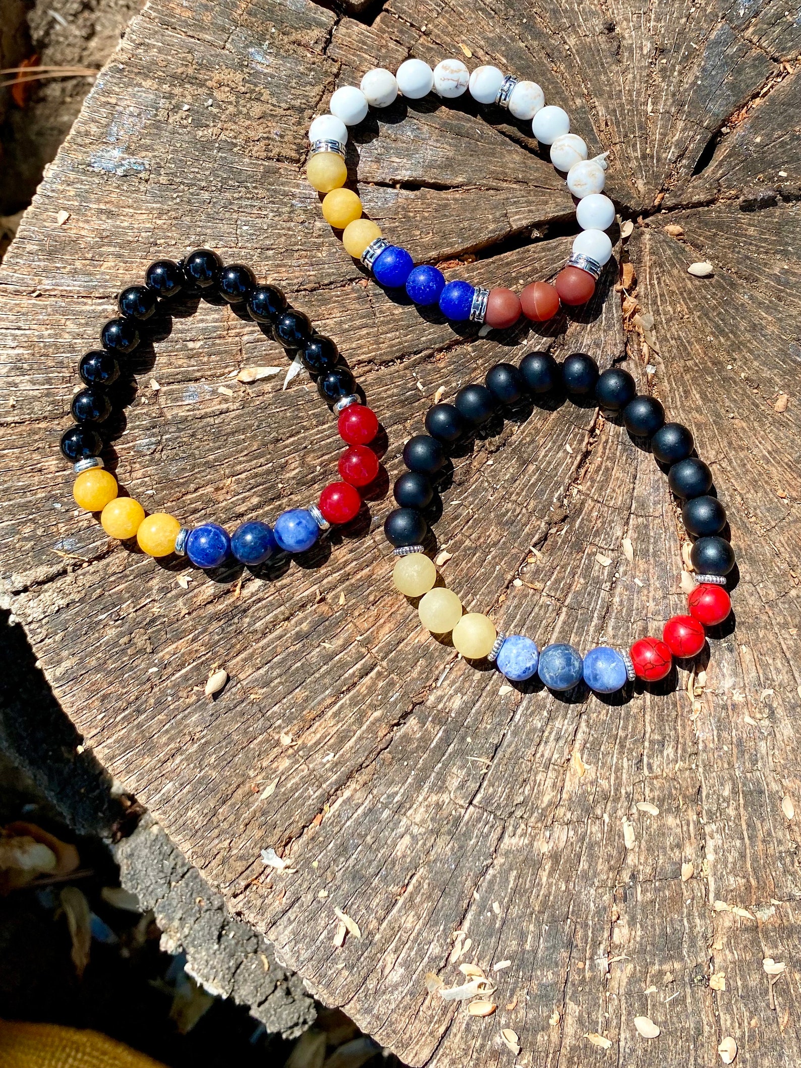 Natural Stone & Gemstone Bead Bracelet – Earthy Boho Accessory ...