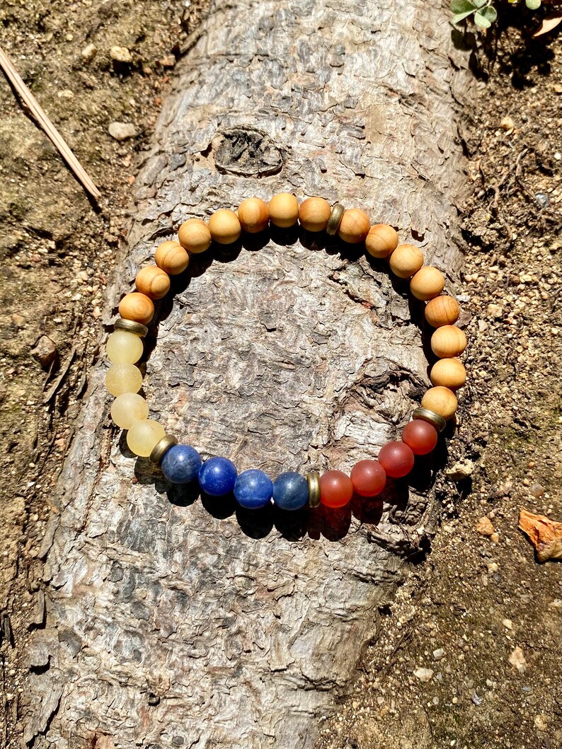 Natural Stone & Gemstone Bead Bracelet – Earthy Boho Accessory ...