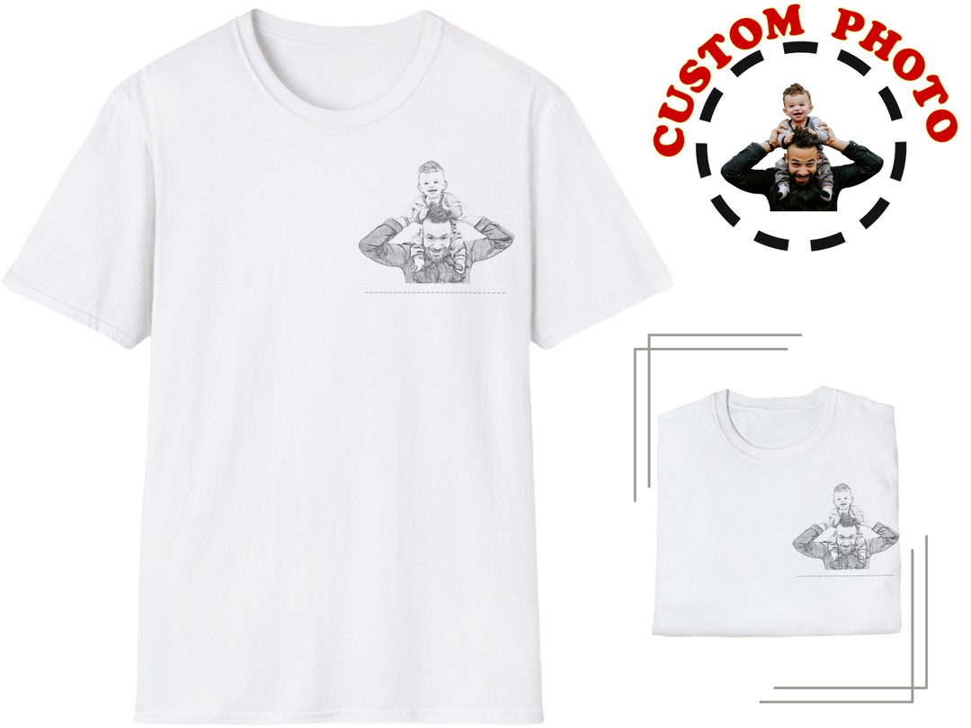 Happy Fathers Day Gift for Men With Personalized Dad Photo T Shirt ...
