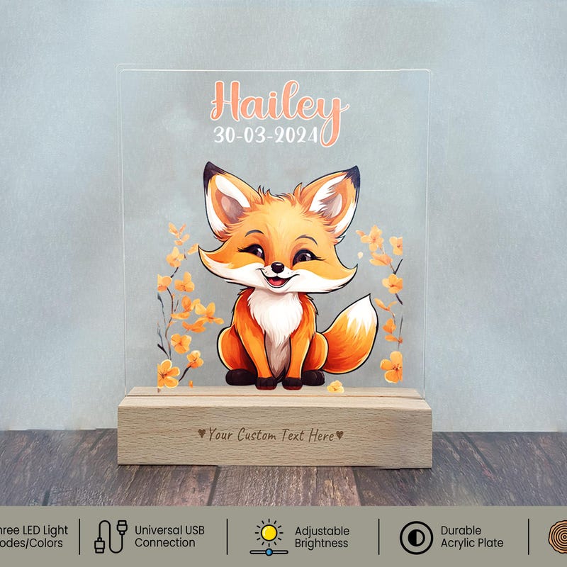 Night Light Fox - Etsy