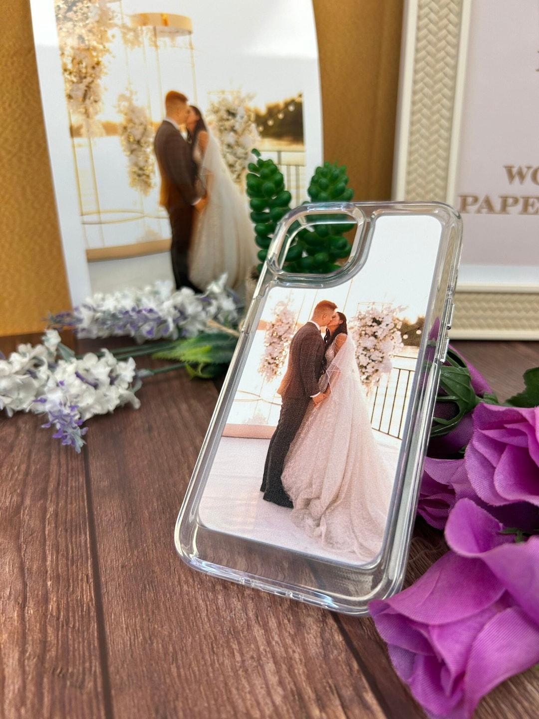 Custom Couple Family Photo Phone Case Gift Personalized iPhone Wedding ...