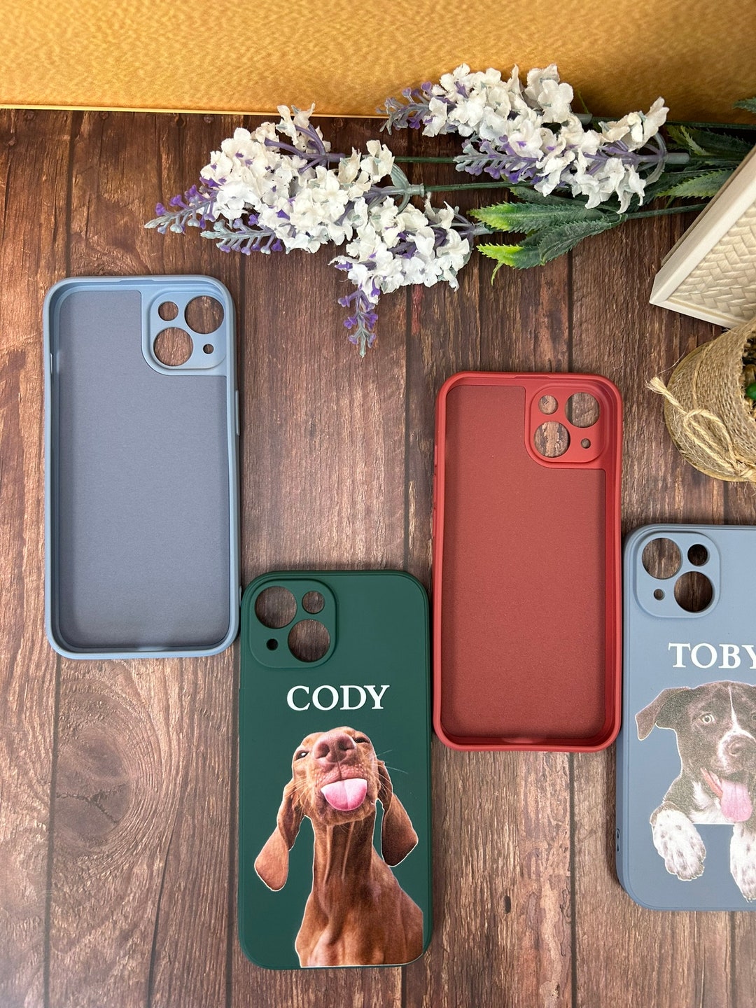 Personalized Pet Portrait Phone Case for Cat Lovers, Custom Pet Cat ...