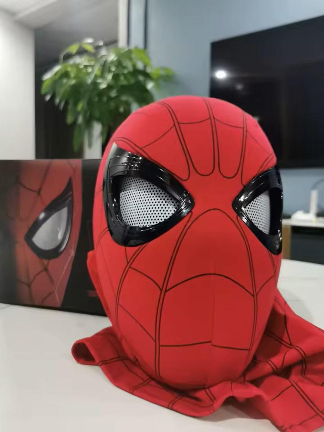Spider-man Mask Moving Eyes Cosplay Props Remote Control Ring - Etsy ...