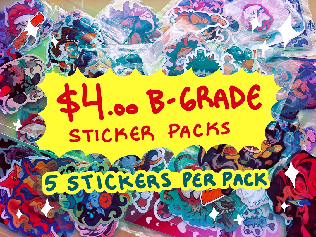DISCOUNT B-grade Sticker Packs - Etsy