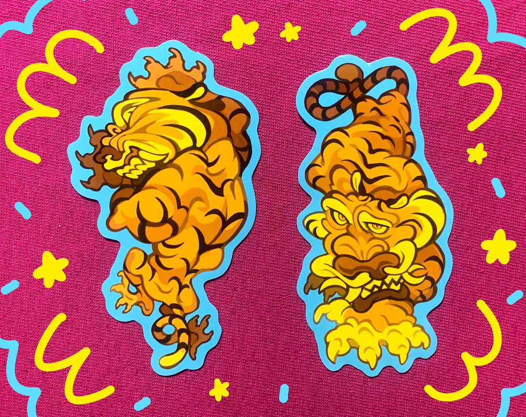 Tiger Sticker Set - Etsy