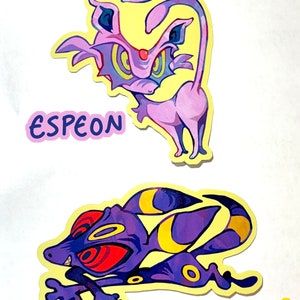 Umbreon and Espeon Stickers Pokemon - Etsy