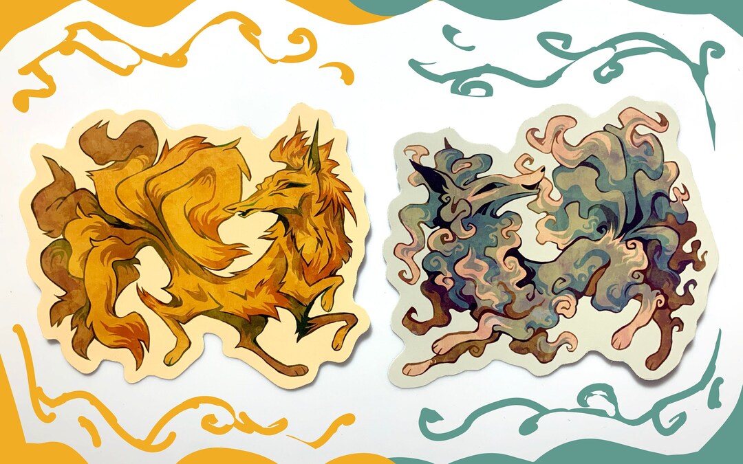 Ninetails and Alolan Ninetails Stickers - Etsy