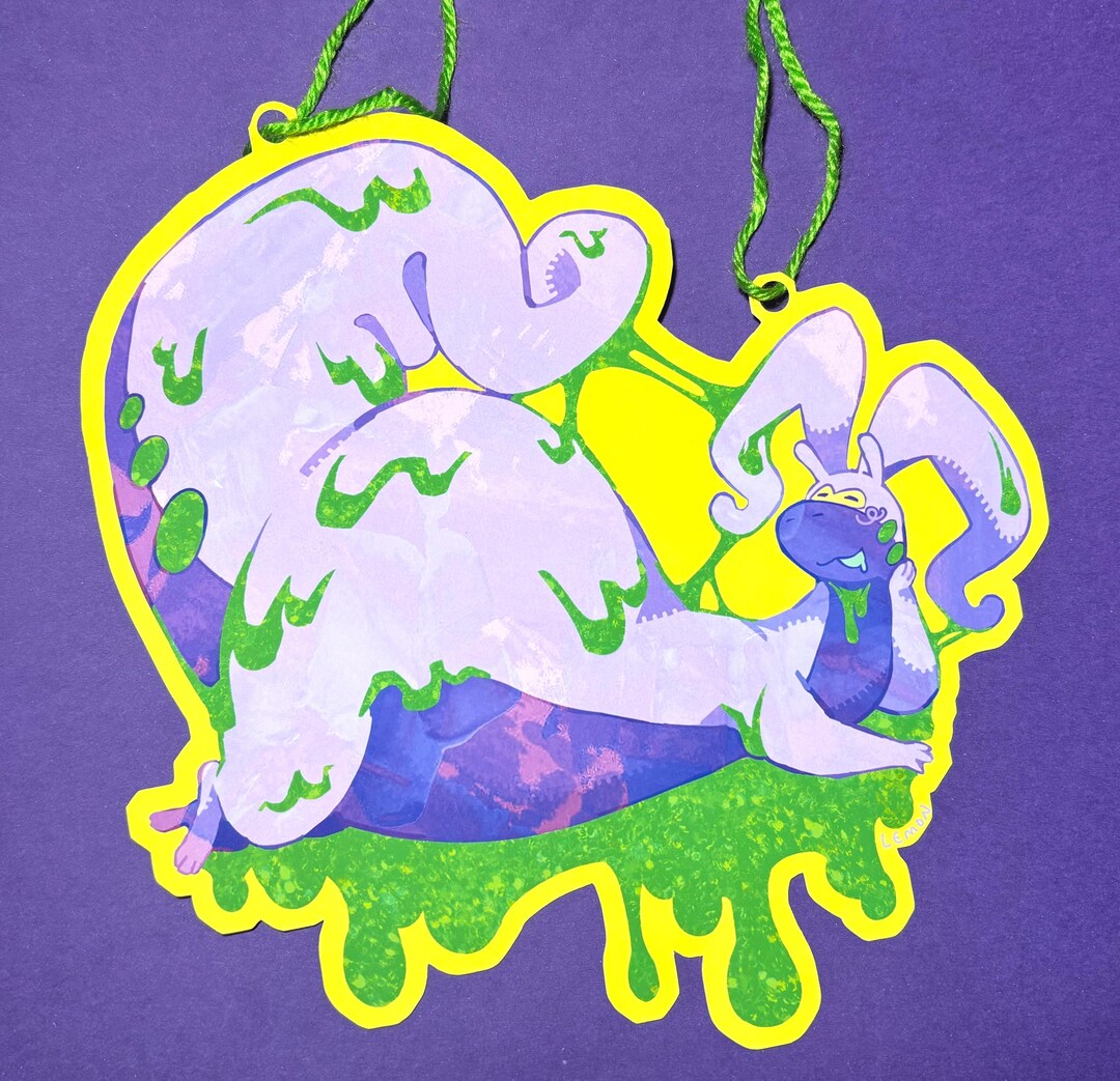 Goodra Print | Cutout Art Print | Hanging Wall Art | Cartoon Slime ...