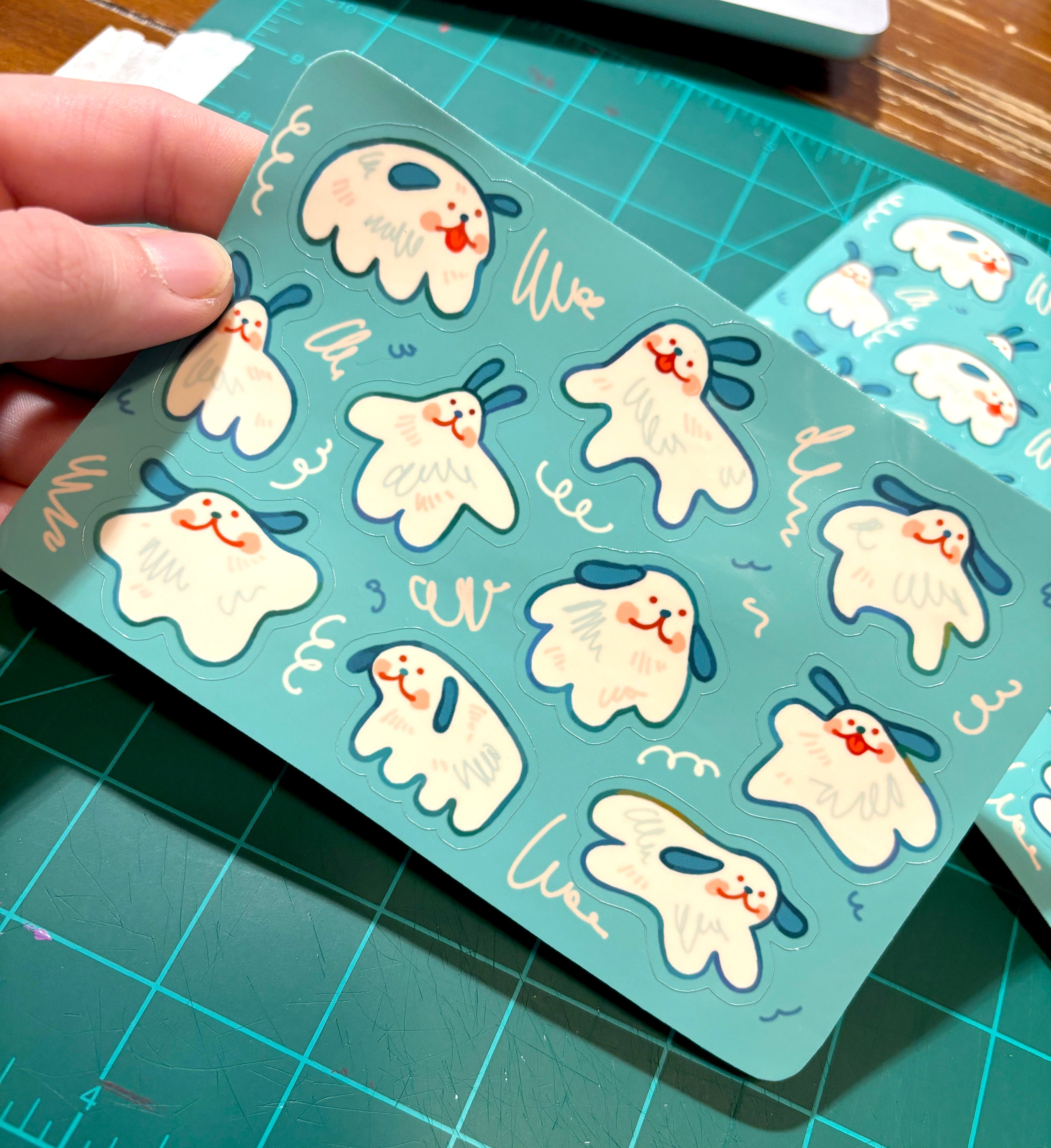 Scribble Puppy Sticker Sheet 10 Pieces - Etsy